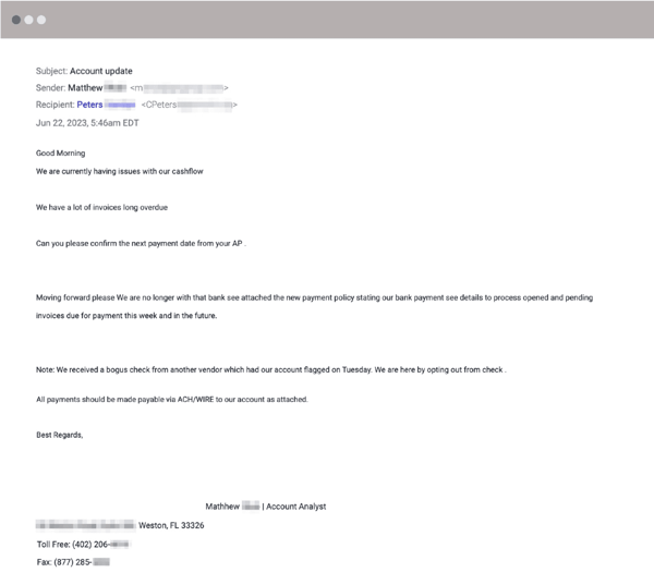 Vendor Email Compromise Attacks Use the Same Playbook for Multiple Attacks